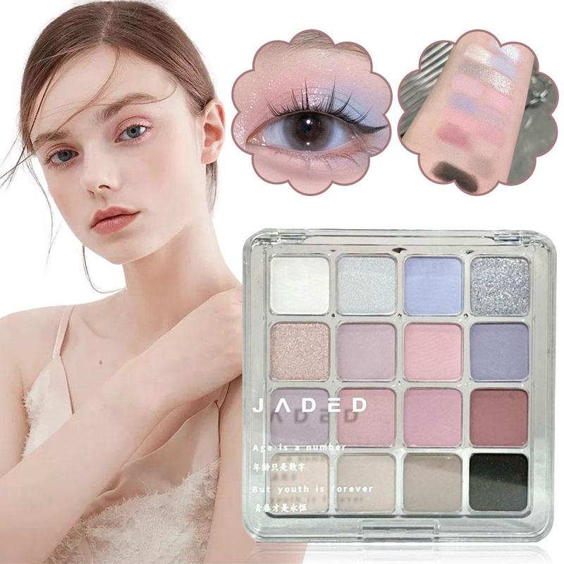 16 Color Eyeshadow Pearlescent Matte Eye Shadow Palette F7I4 - TikTok ...