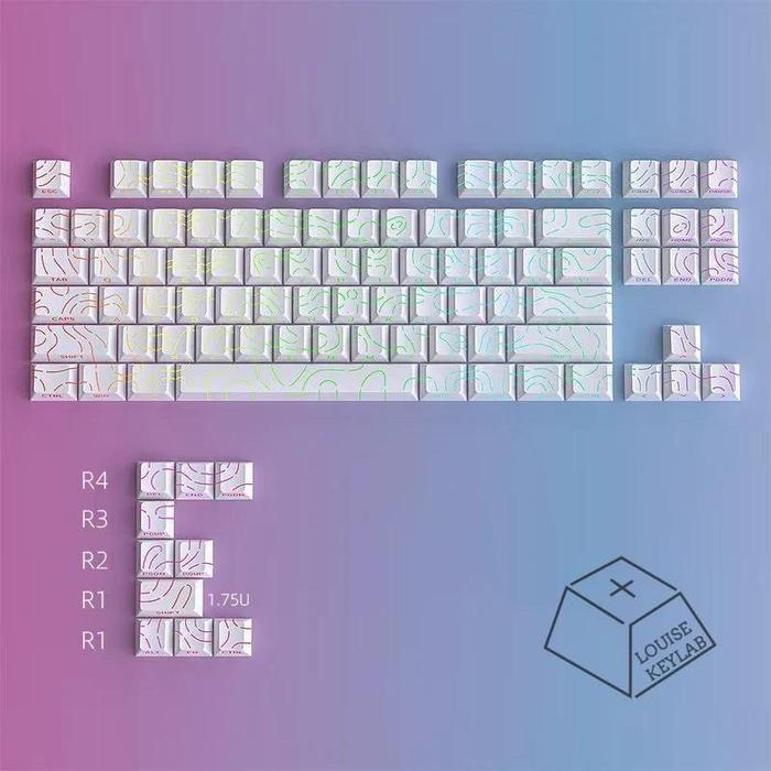 Jual Keycap Contour Line PBT Double Shot Cherry Profile 97 Key Tembus ...