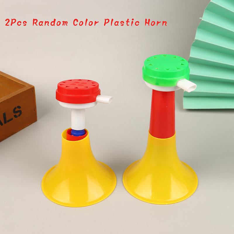 2Pcs Colorful Telescopic Plastic Horns Football Stadium Party Cheering ...