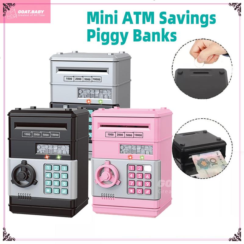 red/pink/black ATM Machine Unlock Smart Password Tabung Simpanan ...