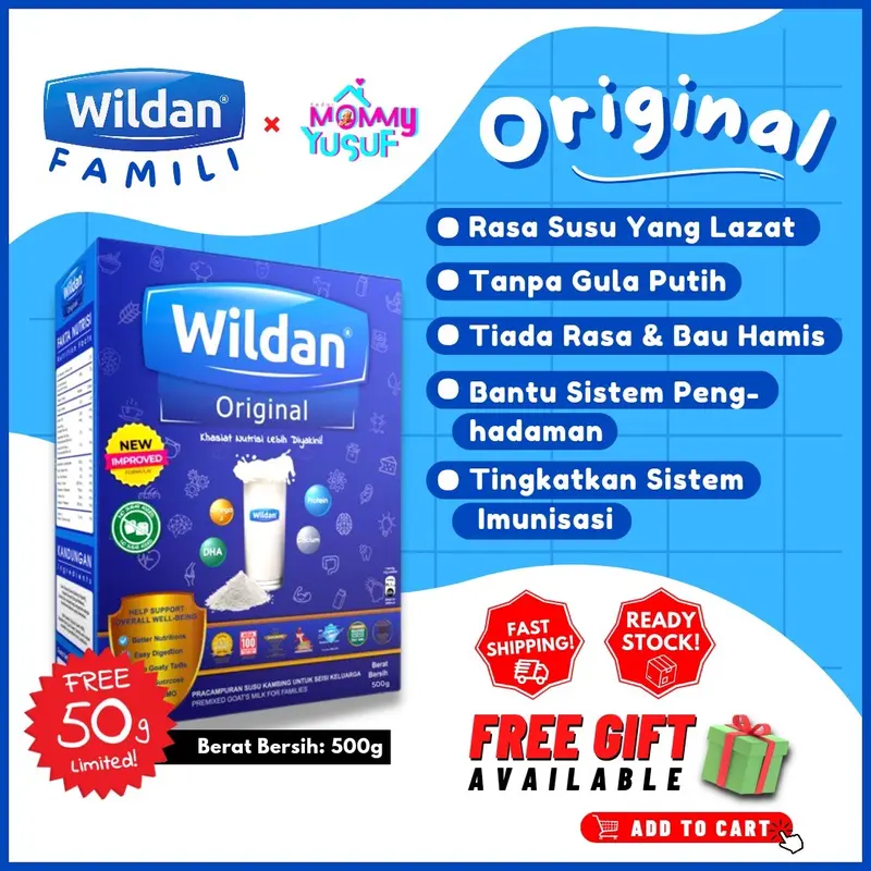 Wildan Family Original 500g Susu Kambing Asli Goat Milk Minuman ...