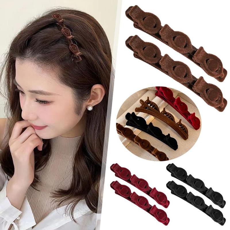 Plush Braid Hair Clip Needle Clip Women S Bangs Clip Forehea - TikTok ...