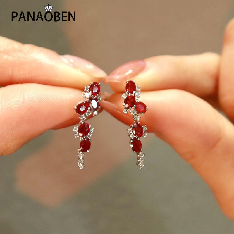 Inspired From Multi-Layer Ruby Tassel Women's Long Exquisite Earrings ...