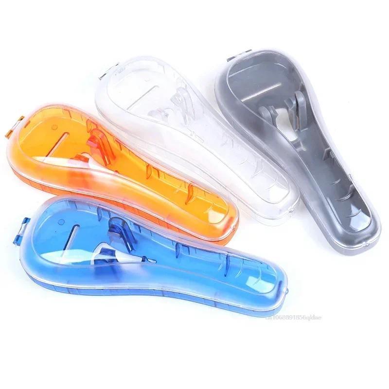 1PC Portable Men's Holder Box Portable Blue Travel Shaver Holder ...
