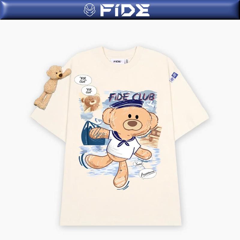 Áo thun FIDE TEEDY GẤU BÔNG phông cotton unisex nam nữ form rộng ...