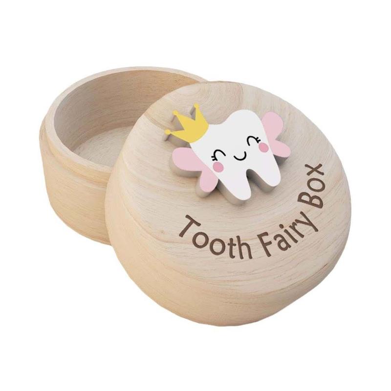 Portable Collection Commemorative Box Wood Baby Tooth Box Primary Teeth ...