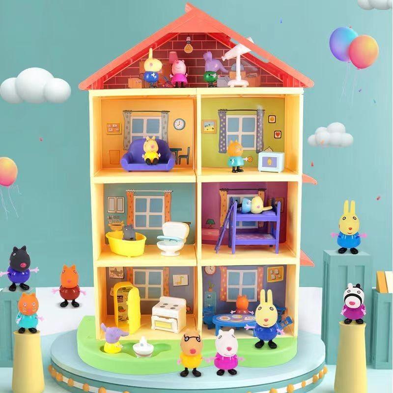 Children's Peppa Pig Playhouse Four-Layer Assembly Big House - TikTok ...