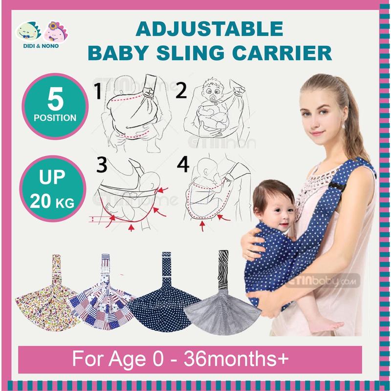 Baby Sling 5 Positions Baby Carrier Kain Dukung Bayi [READY STOCK ...