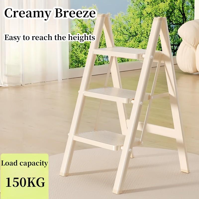 Folding Ladder 3/4 Step Ladder Carbon Steel Tread Lightweigh - TikTok ...