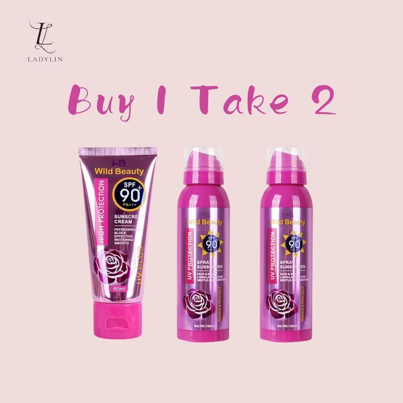 Ladylin BUY 1 TAKE 2 summer Sunscreen set Sunscreen cream an - TikTok ...