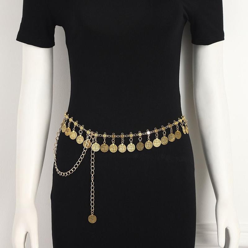 Roundin Fashion Tassels Coin Waist Chains Retro Ethnic Style - TikTok ...