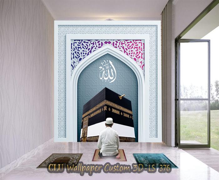 Jual Wallpaper walpaper sticker Custom Mural mihrab mushola kaligrafi ...