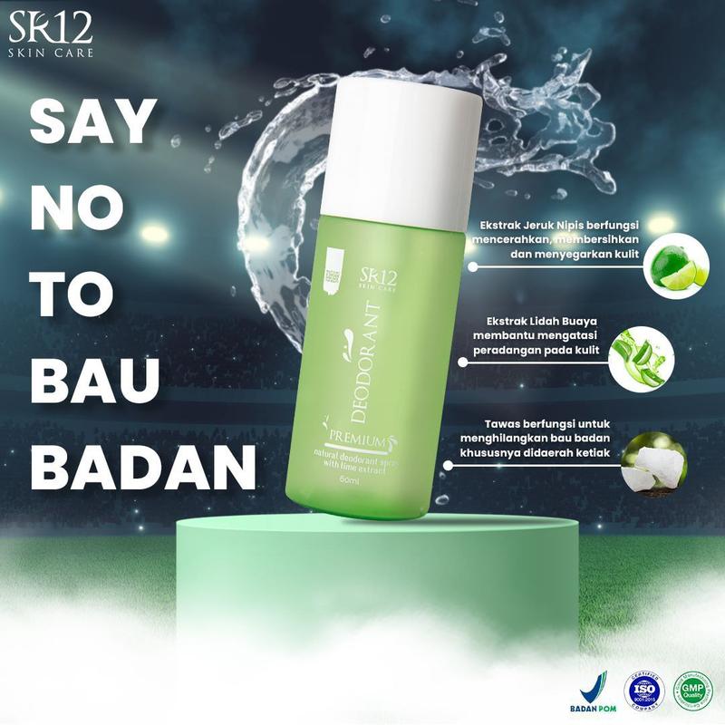SR12 Deodorant Spray Halal Herbal Tawas Jeruk Nipis Aloe Vera Anti Bau ...