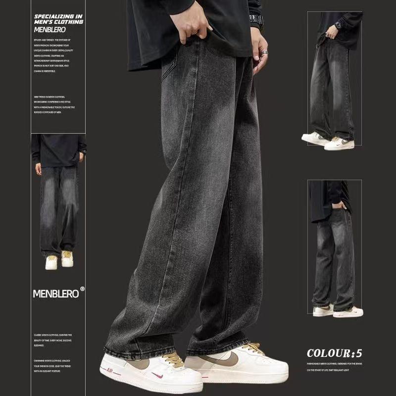Seluar Jeans Kecerunan, Gaya Amerika, Seluar Tiub Longgar Lelaki ...
