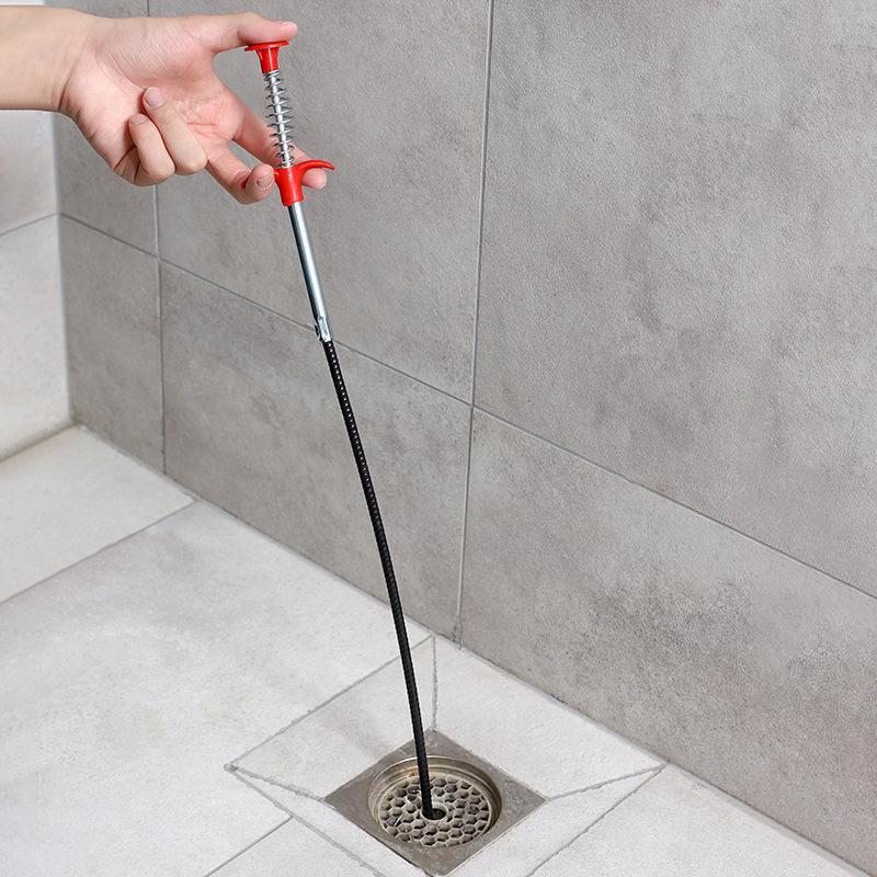 Stainless Steel Sewer Unclogging Tool, 1 Count Portable Reusable ...