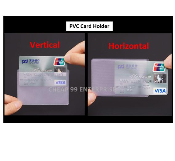 PVC Card Holder Cover Standard Size Clear / Frost/Transparen - TikTok ...