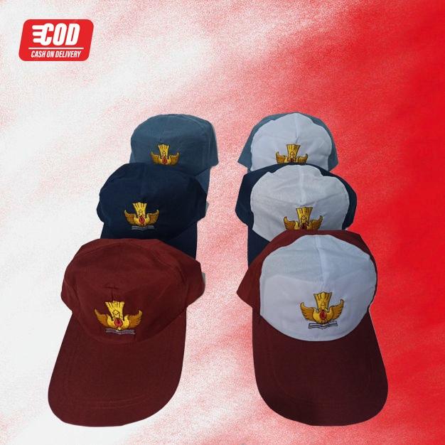 Topi SD SMP SMA SMK Topi Sekolah Seragam Sekolah Logo Bordir - Shop ...