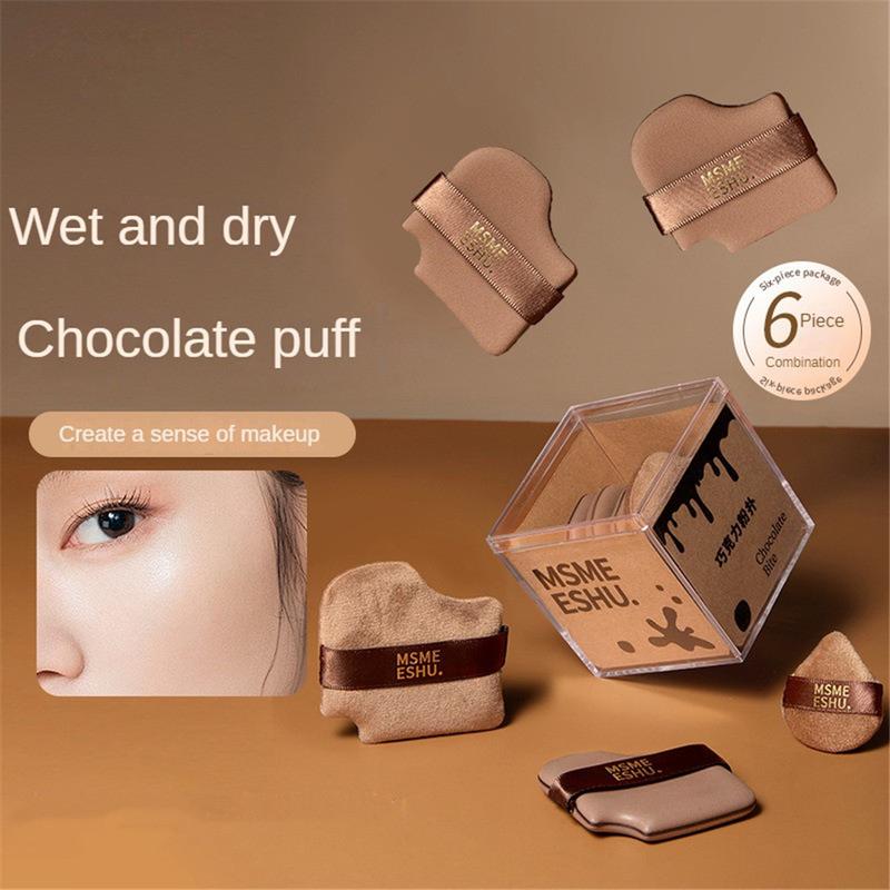 Chocolate Powder Puff, Super Soft Mini Thumb Air Cushion Powder ...
