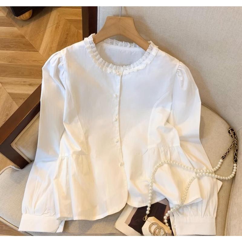 FADFAD Atasan kemeja lengan panjang berwarna polos gaya baru - Shop ...