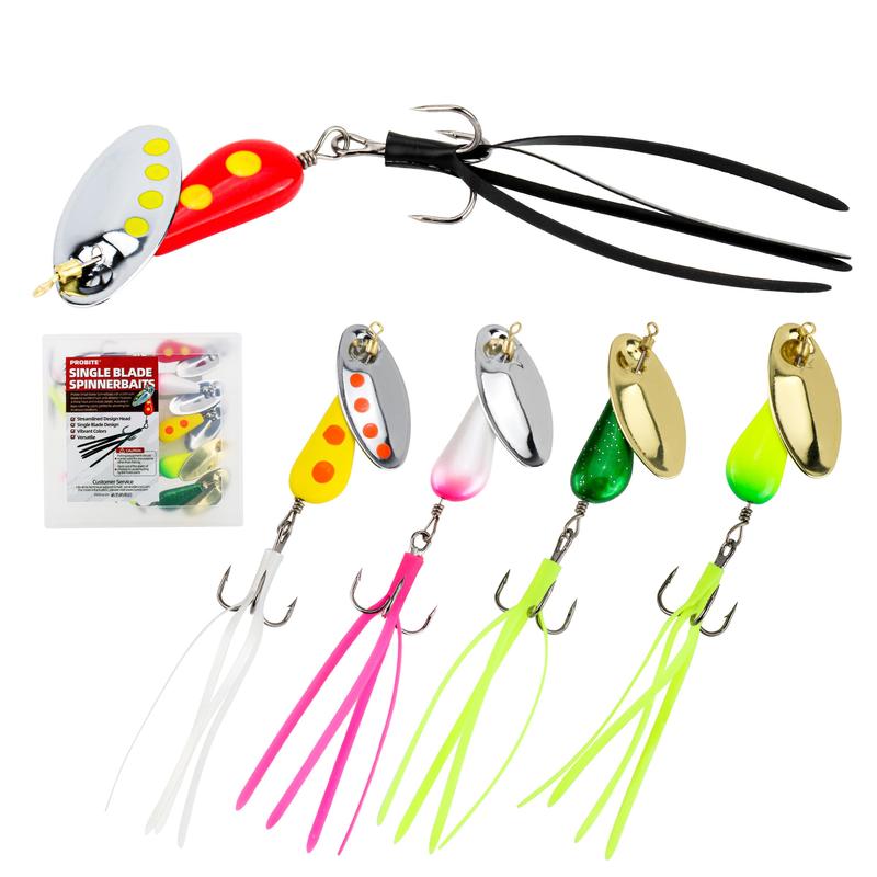 Inline Spinner Bait - Single Blade Spinnerbaits Fishing Lures 5-Pack ...