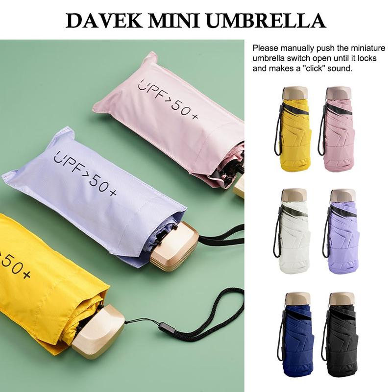 Mini Umbrella 6 Fold Umbrella Sunny Umbrella Sunshade Umbrella - TikTok ...