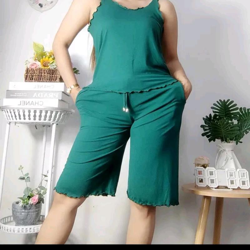 Basic Cotton Spandex Sleeveless Lettuce Terno Tokong for Women - TikTok ...