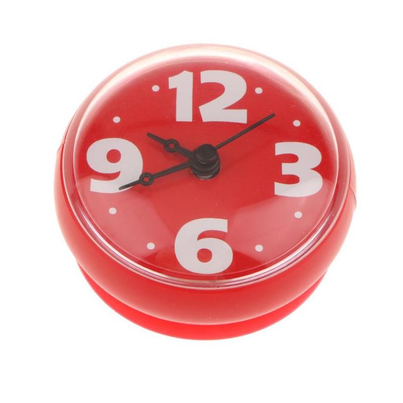 Suction Cup Wall Clock Bathroom Shower Silicone Clock, Waterproof ...