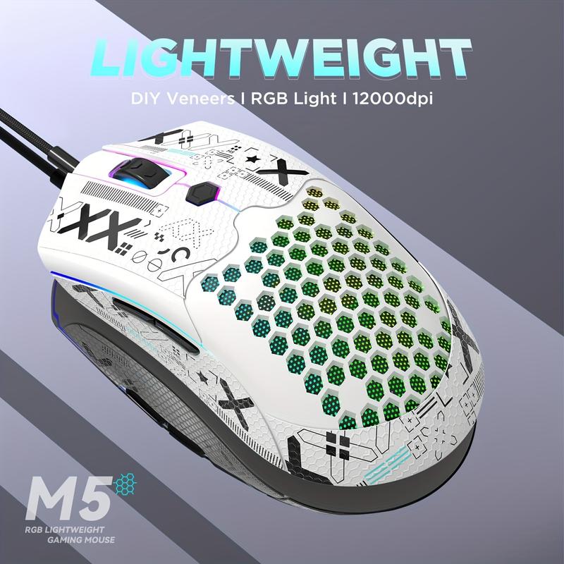 383 PRO M5 Ultra-light Wired Gaming Mouse, Lightweight Honeycomb ...