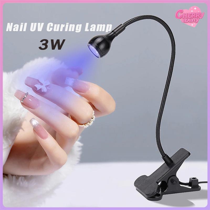 3 Color USB UV Light Nail Dryer 3W LED Clip Nail Lamp Flexible - TikTok Shop Philippines