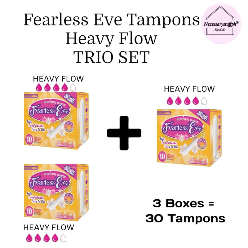 Fearless Eve HEAVY FLOW Menstrual Tampons TRIO SET (3 Box = 30 - TikTok ...
