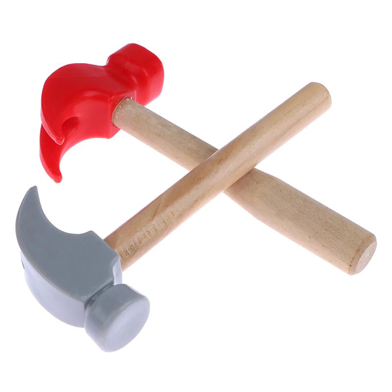 Children's simulation hammer wooden handle solid hammer toy beat ...