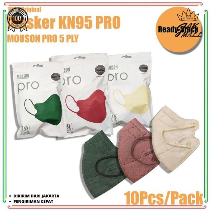 Promo MOUSON PRO Masker KN95 5Ply isi 10Pcs KN 95 Disposable Face Mask ...