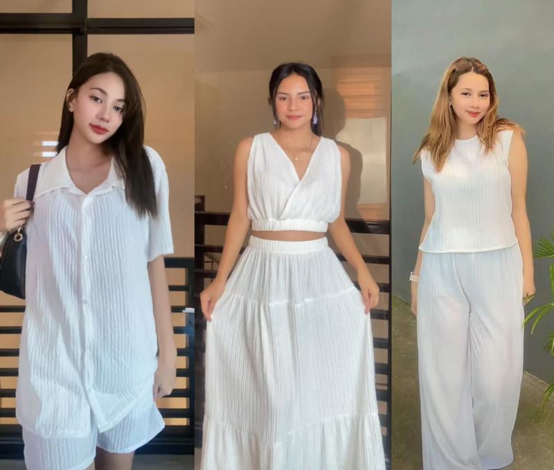 LATrends White Coords Terno Set Dress Casual and Beach Summe - TikTok ...