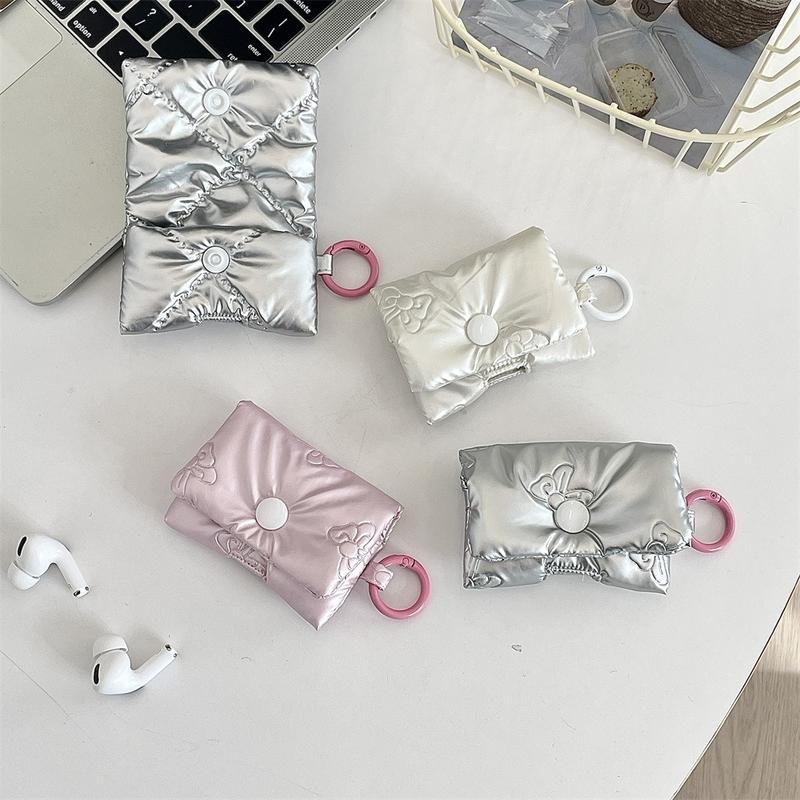 Portable with Buckle Earphone Bag Soft Cloth Lightweight Coin Purse ...