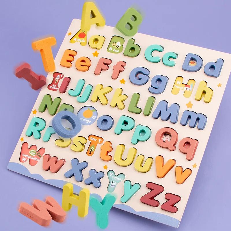 Wooden Educational ABC Puzzle Birthday Gift with Uppercase and - TikTok ...
