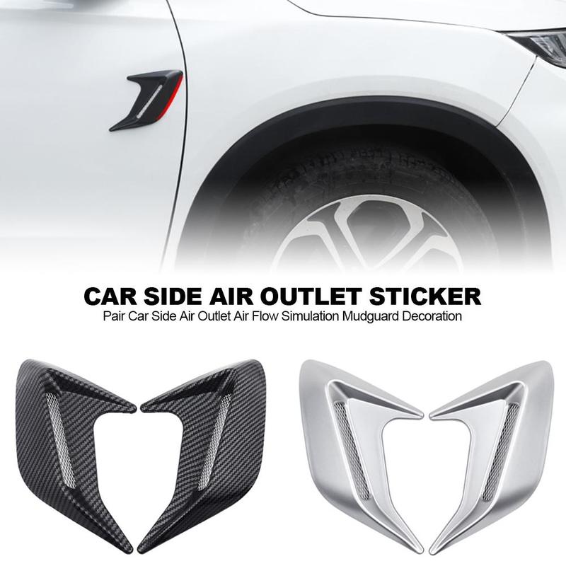 Pair Car Side Air Outlet Air Flow Simulation Mudguard Decoration ...