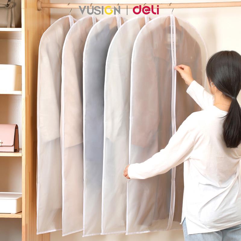 Deli Clothes Dust Bag Transparent Wardrobe Clothes Storage Pouch ...