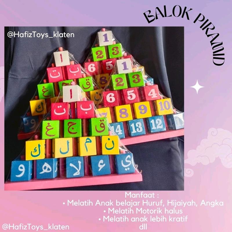 BALOK PIRAMIDA HURUF ANGKA - Shop | Tokopedia