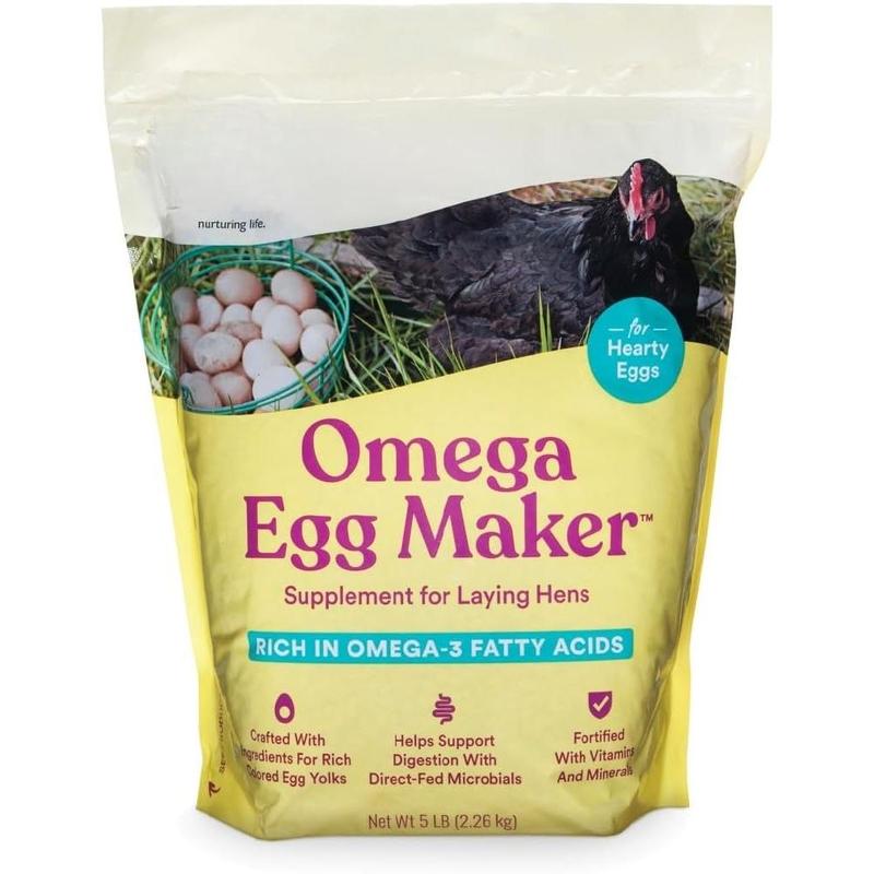Omega Egg Maker, Chicken Feed Supplement for Laying Hens, Poultry Food ...