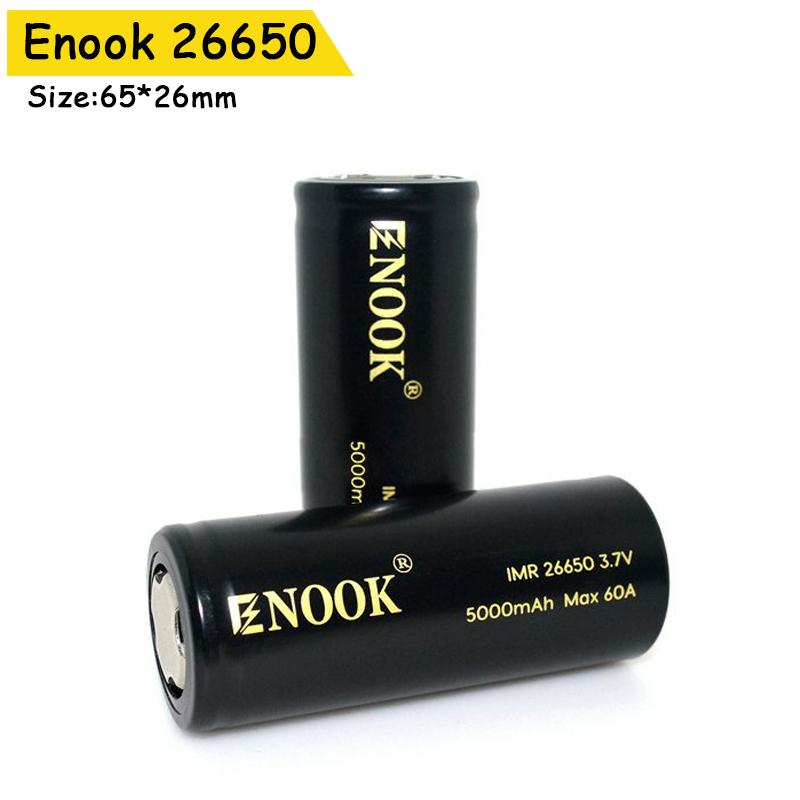 2-10pcs Enook 26650 5000mAh max 60A 3.7V rechargeable batter - TikTok ...