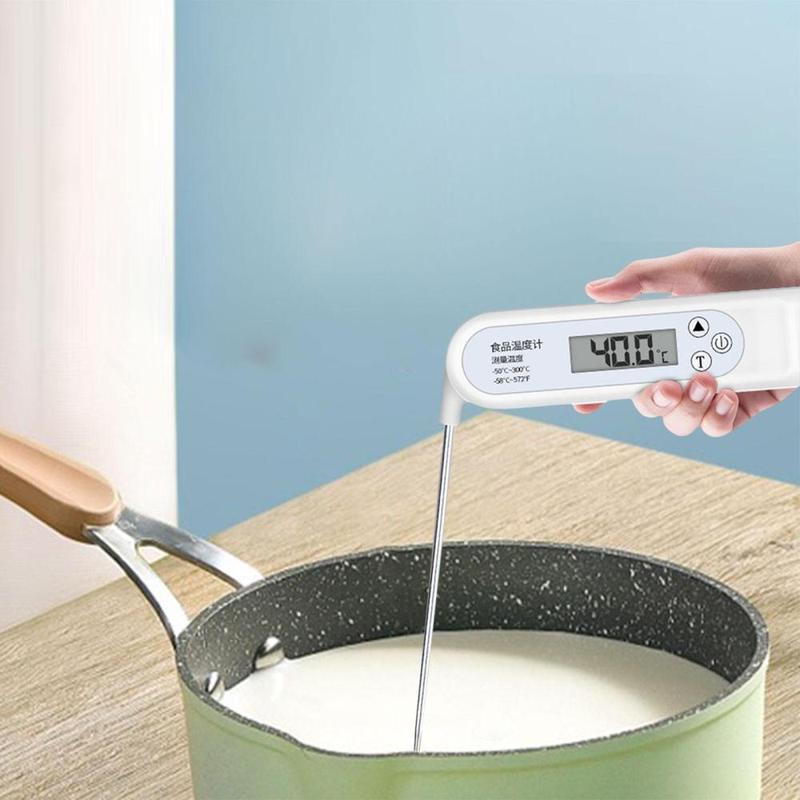 Instant Read Food Thermometer with Probe Kitchen Tools LCD Display ...