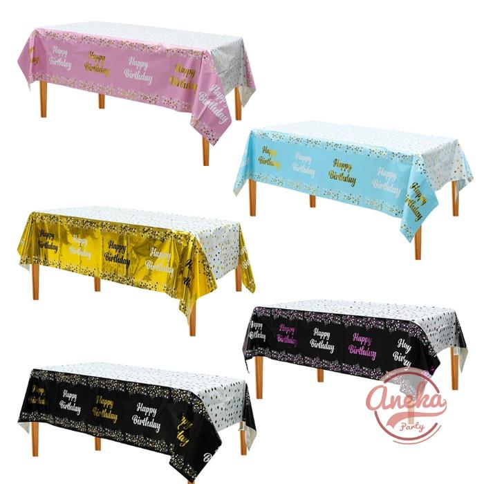 Taplak Meja HBD / taplak meja pastik motif HBD / Table Cover HAPPY ...