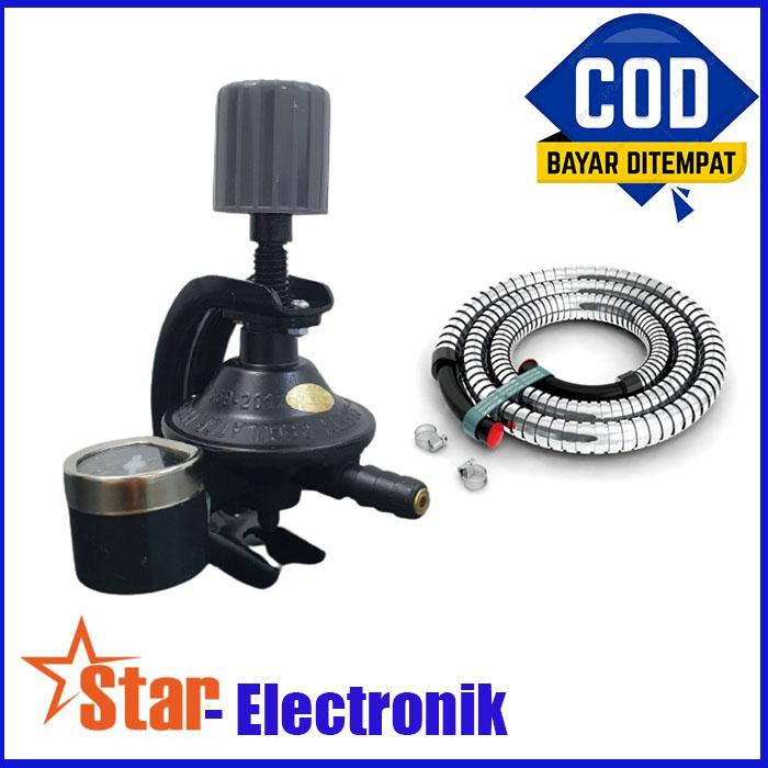 PAKET Regulator Gas LPG DESTEC COM 201M Meter + Selang 1.8 Meter - Shop ...
