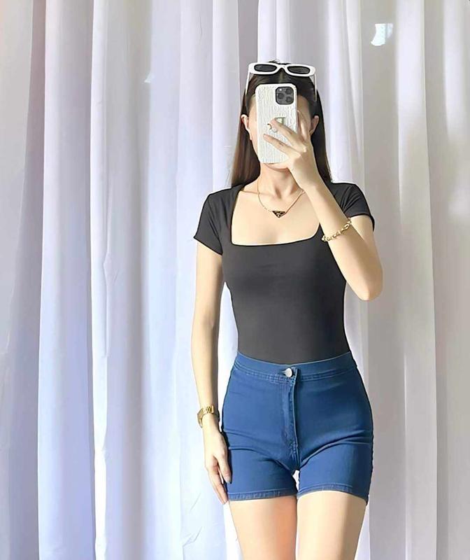 SJK Double Lining Square Neck Full Length Cotton Spandex - TikTok Shop ...