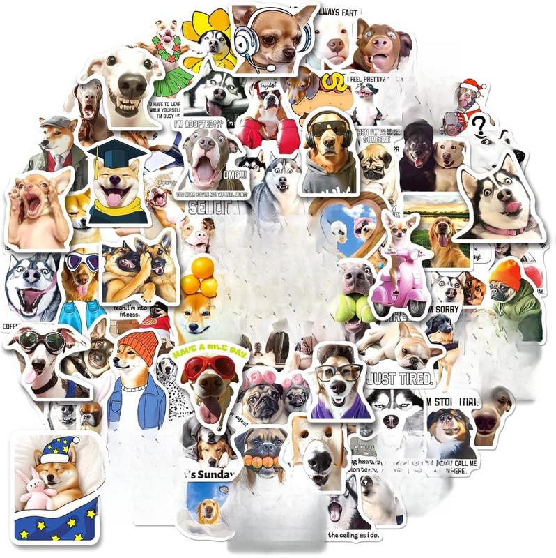 100PCS Funny Dog Meme Stickers – Cute Vinyl Decals for Water Bottles ...