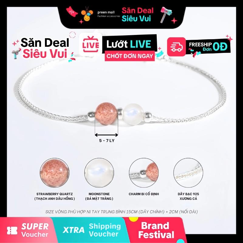 Vòng Tay Nữ Đính 2 Viên Đá Liugems Phong Thuỷ Tự Nhiên Handmade ...