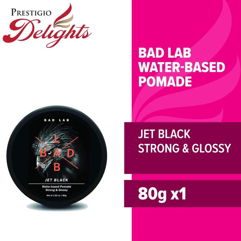 Bad Lab Jet Black Strong and Glossy Water-Based Pomade 80g (1775 ...