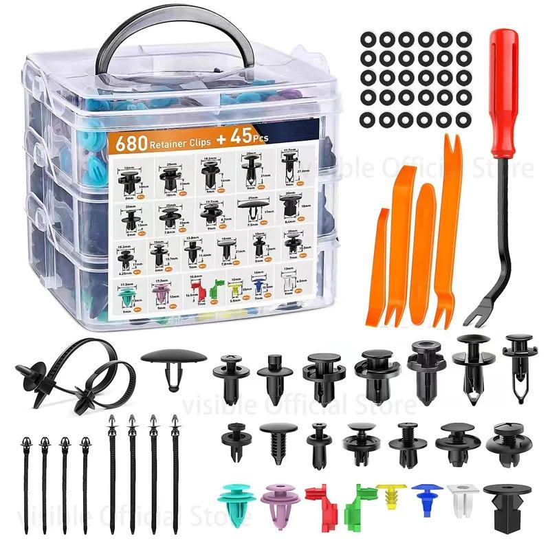 Klip Pengikat Auto, 680PCS, Pin Penahan Tolak Badan Kereta, Kit ...