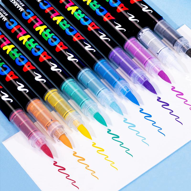 Pen Penanda Akrilik Cecair, Terus, untuk Lukisan, Batu, Seramik ...