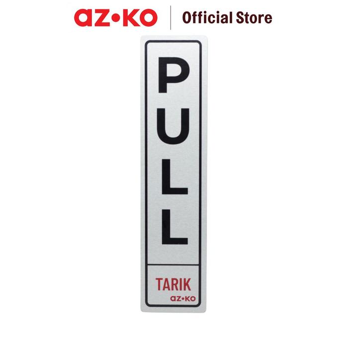 Jual AZKO 4.5x19.5 cm Stiker Anodized Sign Pull/Tarik Sticker Penanda ...